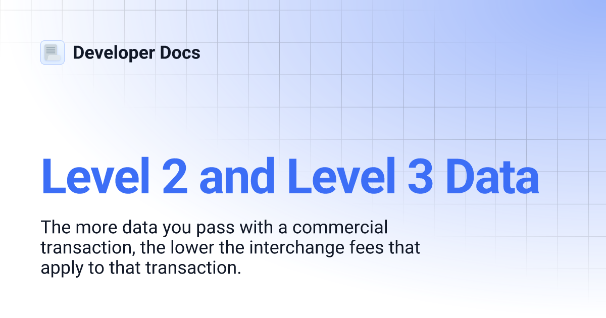 Level 2 and Level 3 Data | Developer Docs